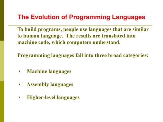 Evolution and History of Programming Languages - Software/Hardware ...