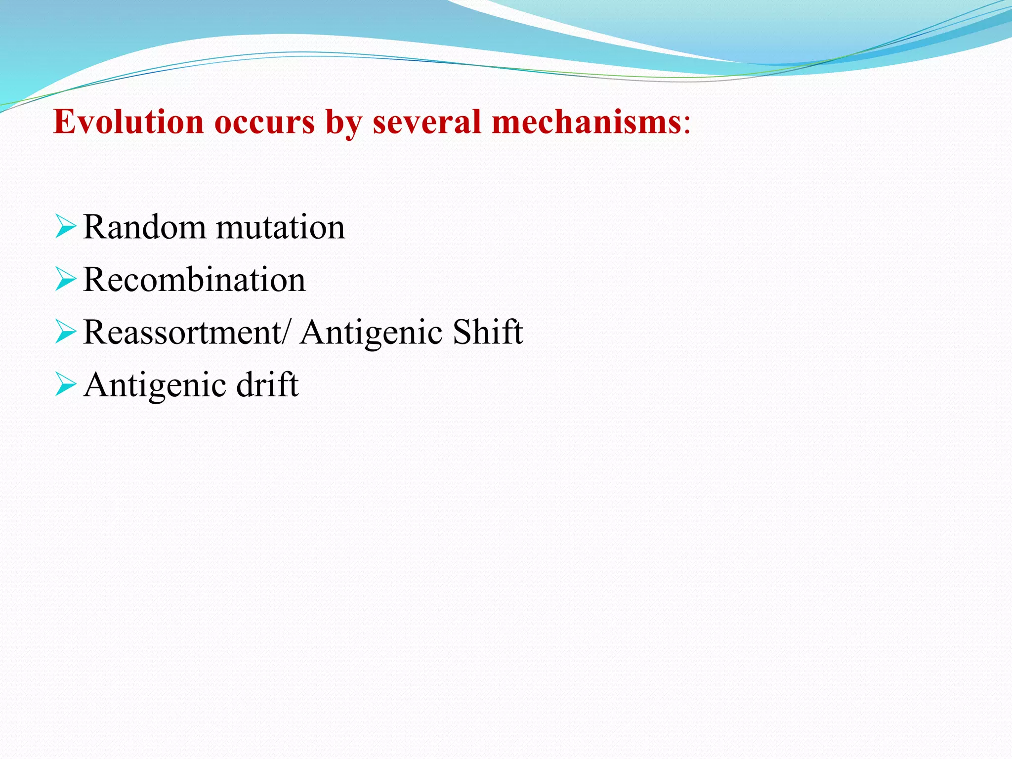 Evolution and mutation of viruses | PPTX