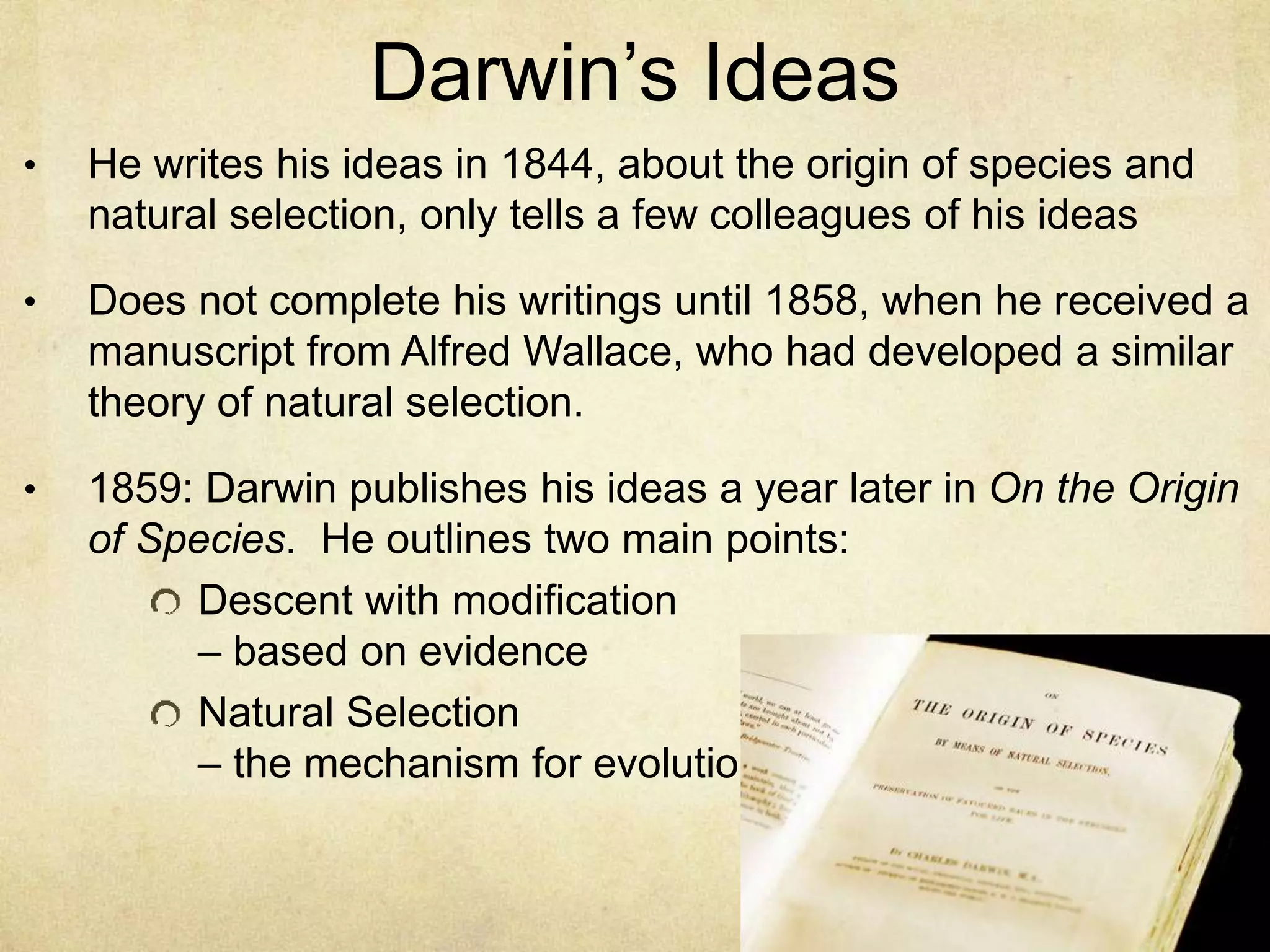 Evolution and natural selection 2015 | PPTX