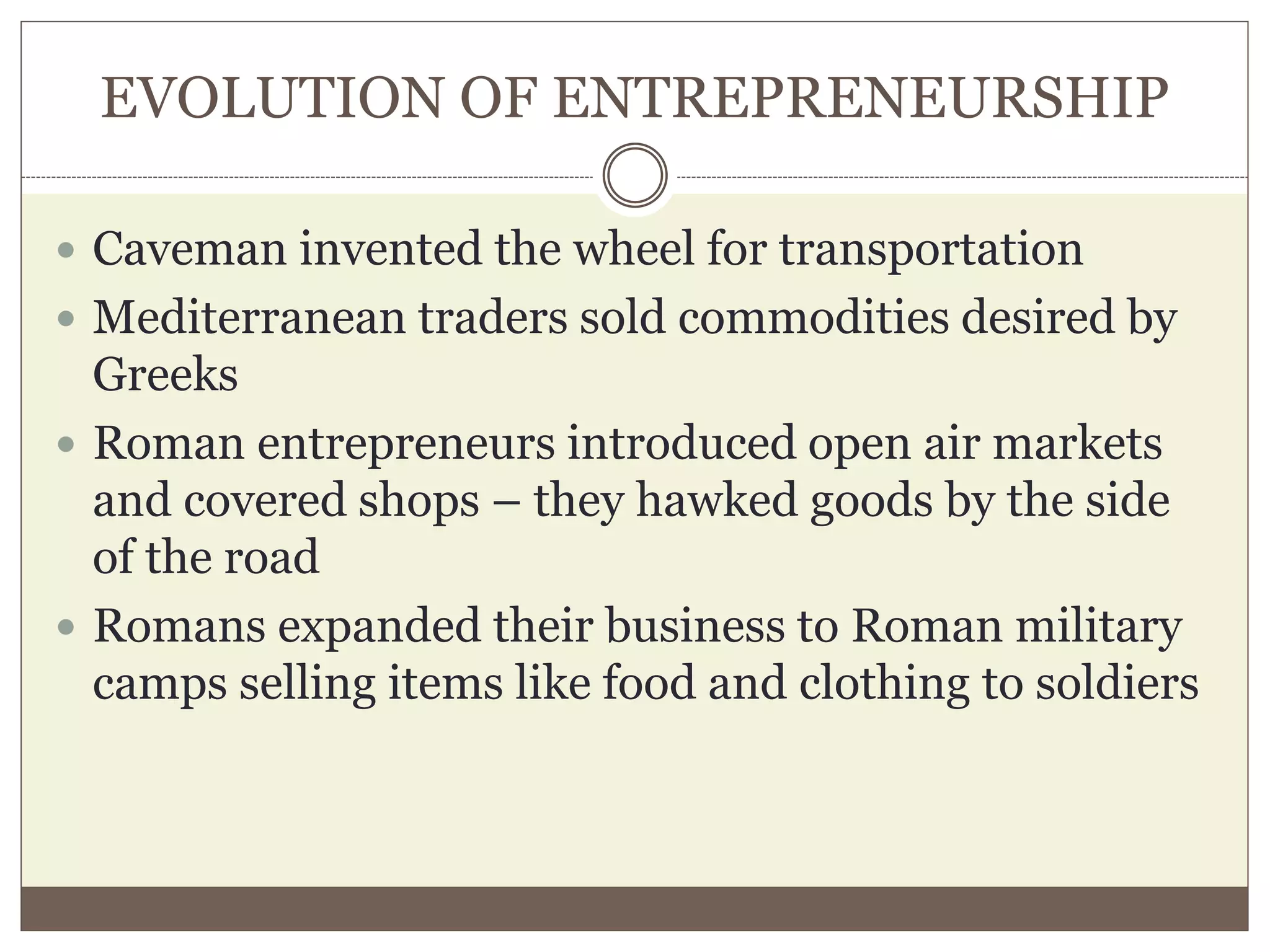 Evolution and revolution of entrepreneurship | PPT