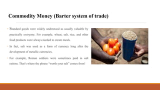 Evolution and Types of Money.pptx | Credit Cards | Personal Debt