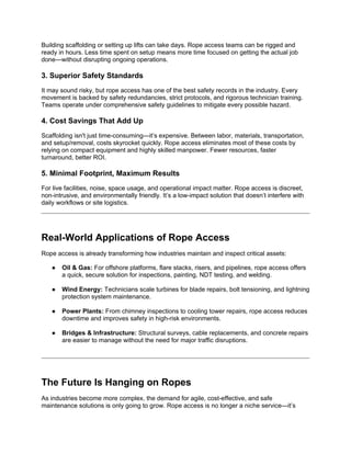 Rope Access: The Game-Changer for Safer, Faster, and Smarter Industrial ...
