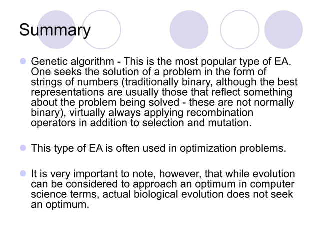 Evolutionary-Algorithms.ppt | Genetics | Science