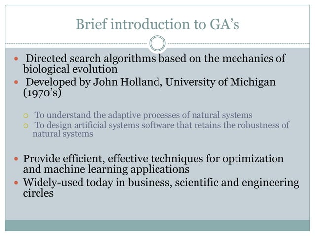 Evolutionary Algorithms and their Applications in Civil Engineering - 1 ...