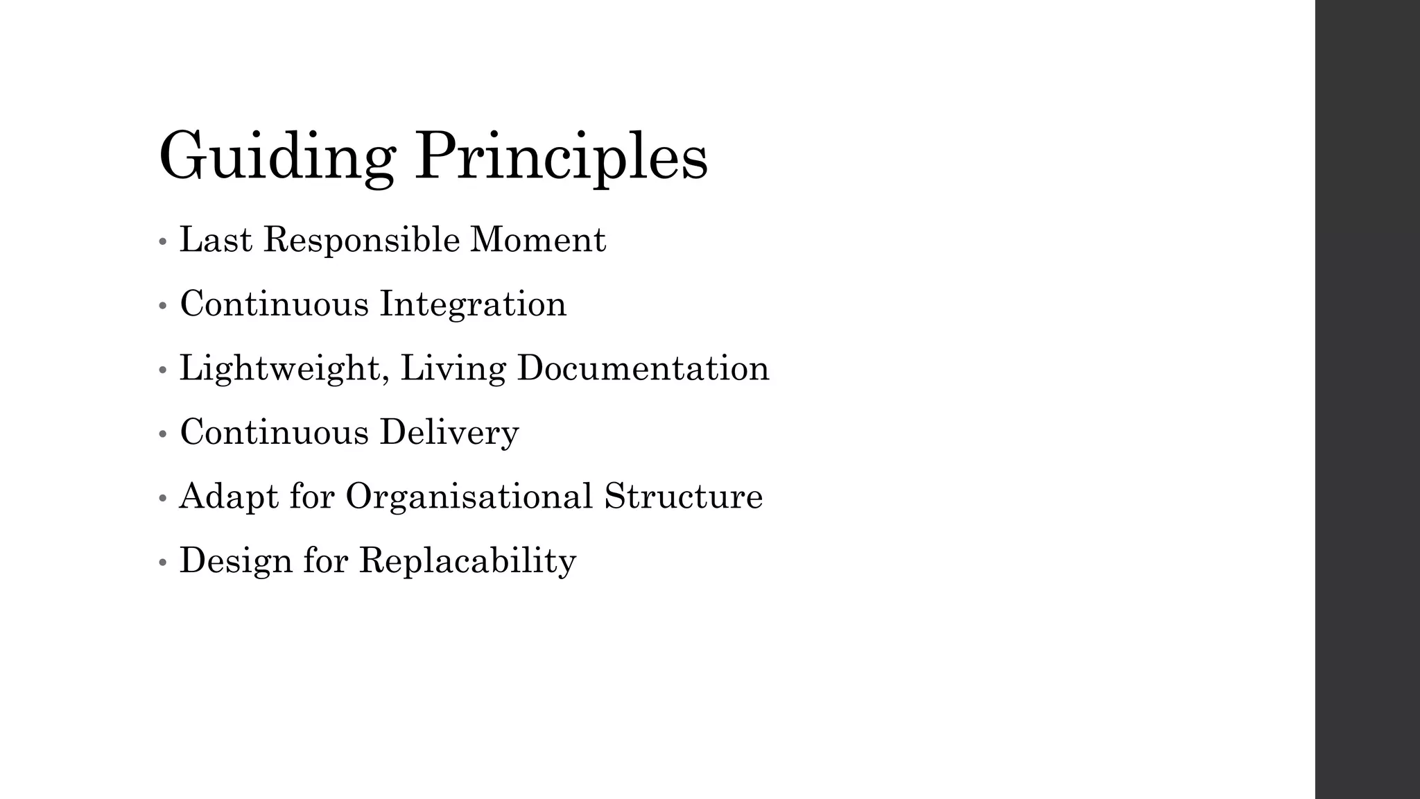 Evolutionary architecture guiding principles | PPTX
