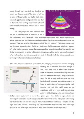 Evolutionary Leadership Speech | PDF | Chemistry | Science