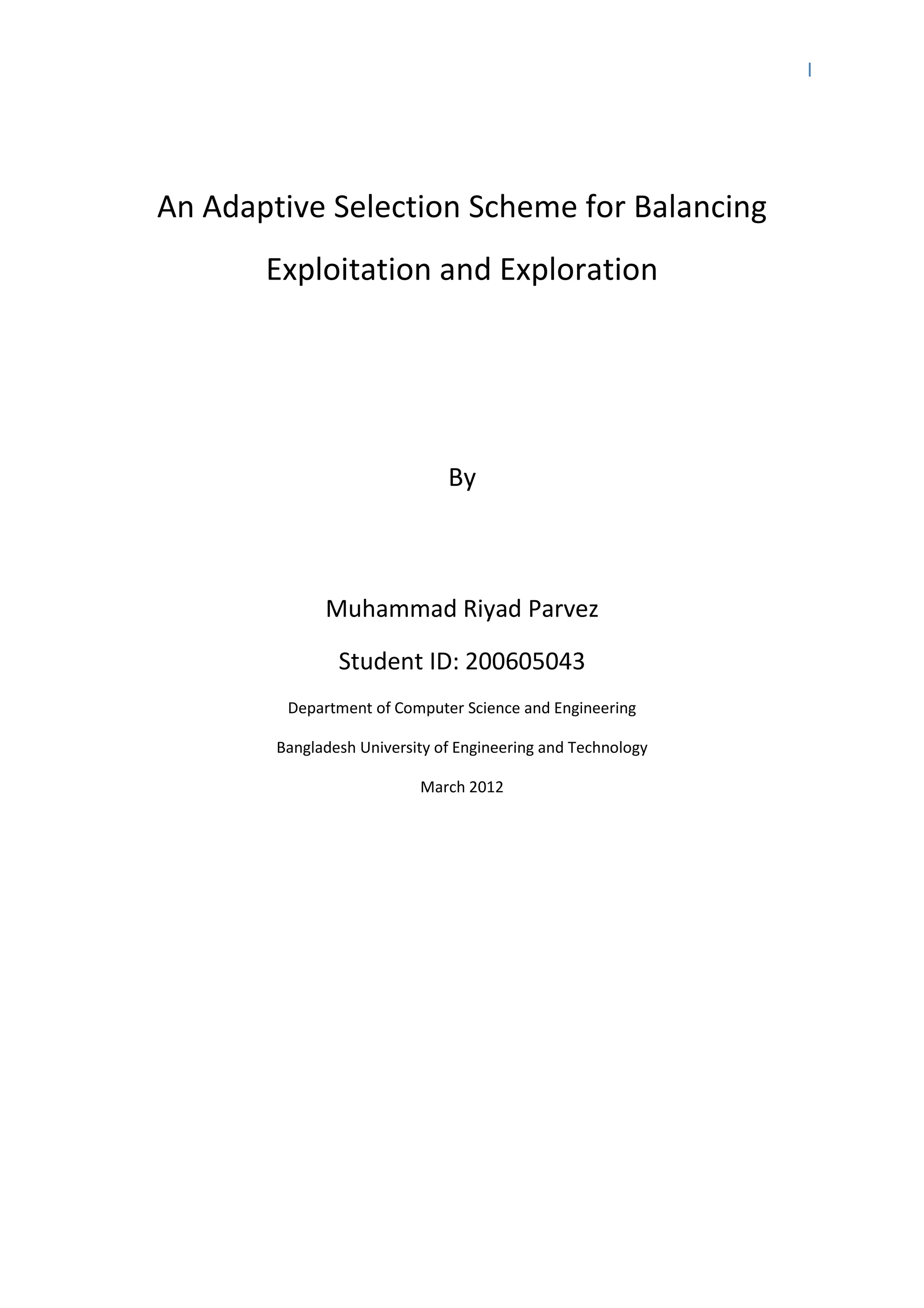 Adaptive Selection In Evolutionary Algorithm Thesis Pdf Genetics