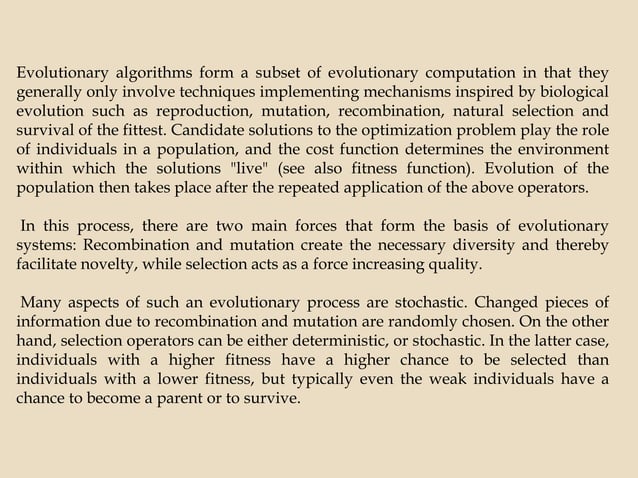 Evolutionary computing - soft computing | PPT