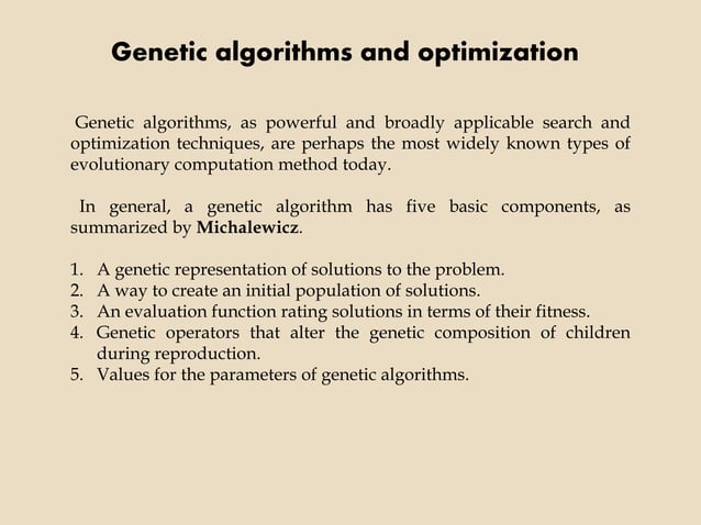 Evolutionary computing - soft computing | PPT