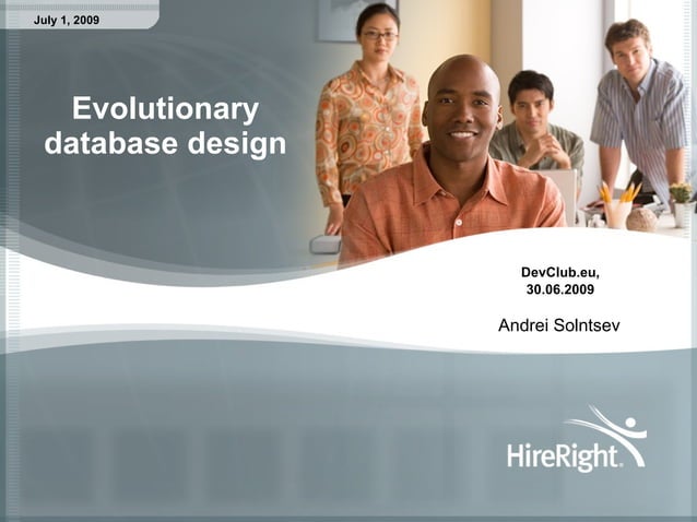 Evolutionary Database Design Ppt