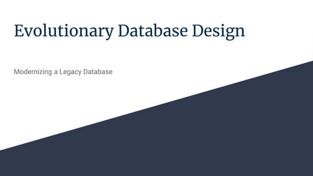 Evolutionary database design | PPT