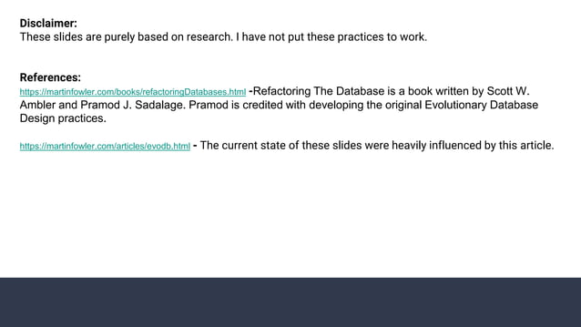 Evolutionary Database Design Ppt