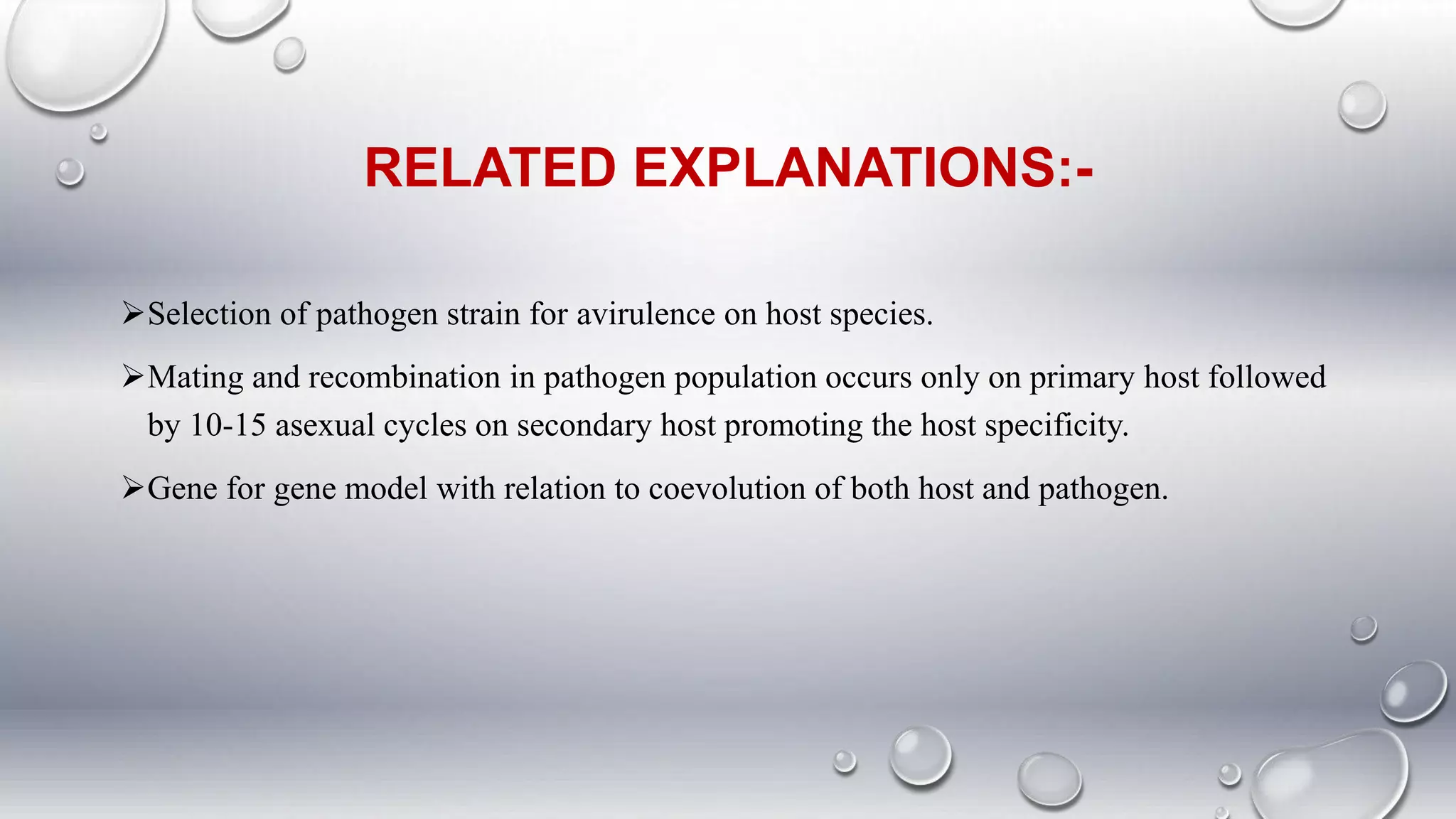 Evolutionary ecology of plant diseases | PPTX