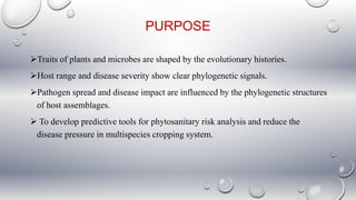 Evolutionary ecology of plant diseases | PPTX