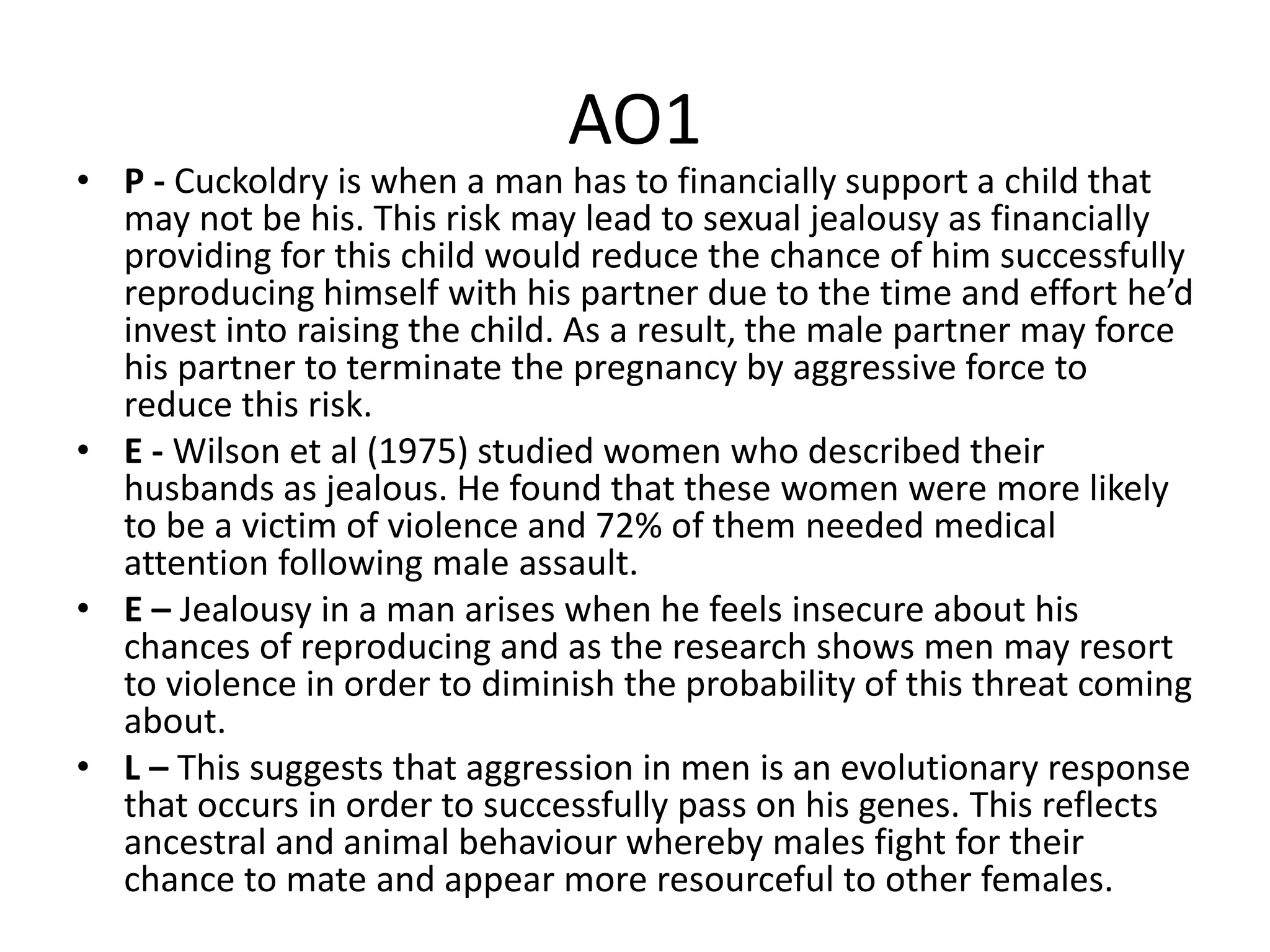 Evolutionary explanation of Aggression | PPTX