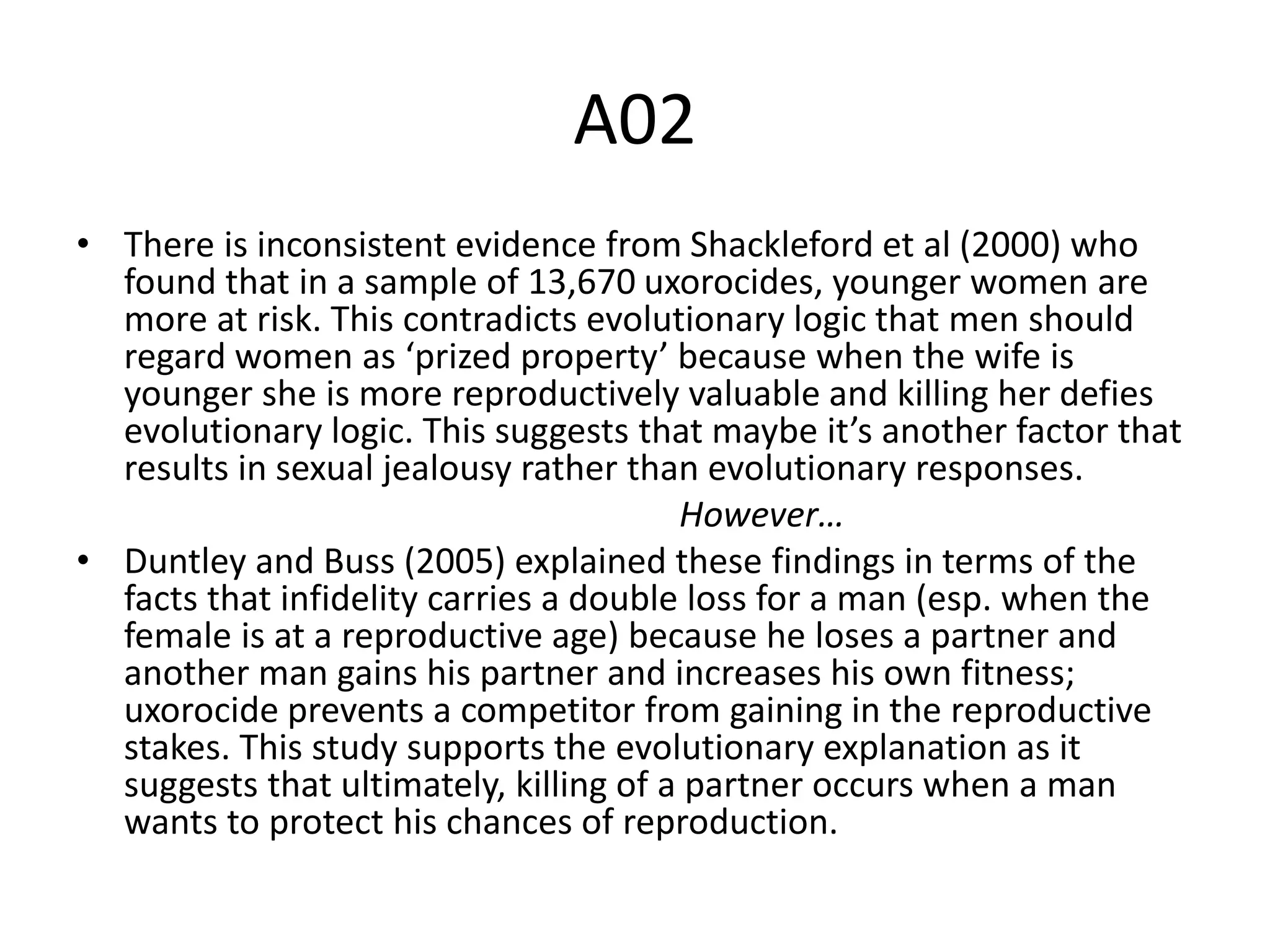 Evolutionary explanation of Aggression | PPTX