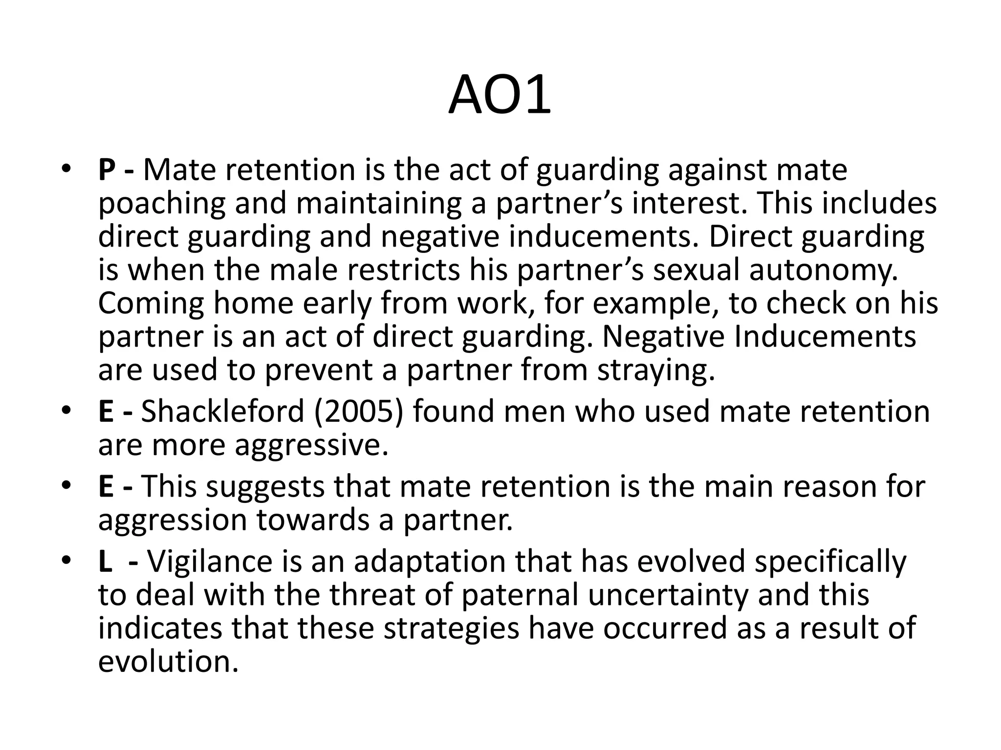 Evolutionary explanation of Aggression | PPT