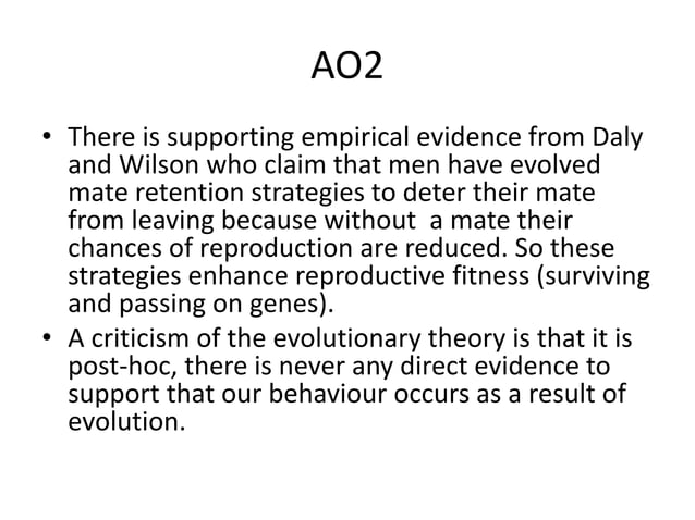 Evolutionary explanation of Aggression | PPTX