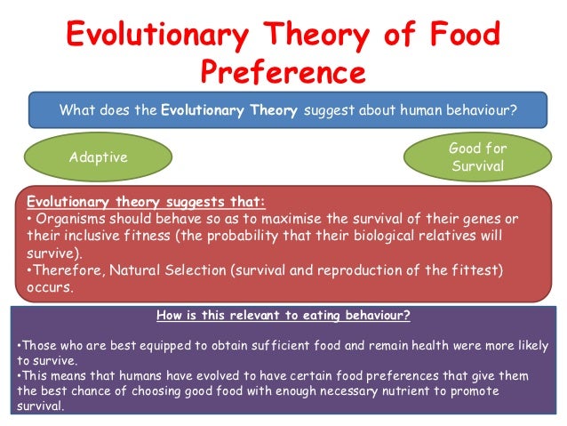 Evolutionary Explanations Of Food Preference