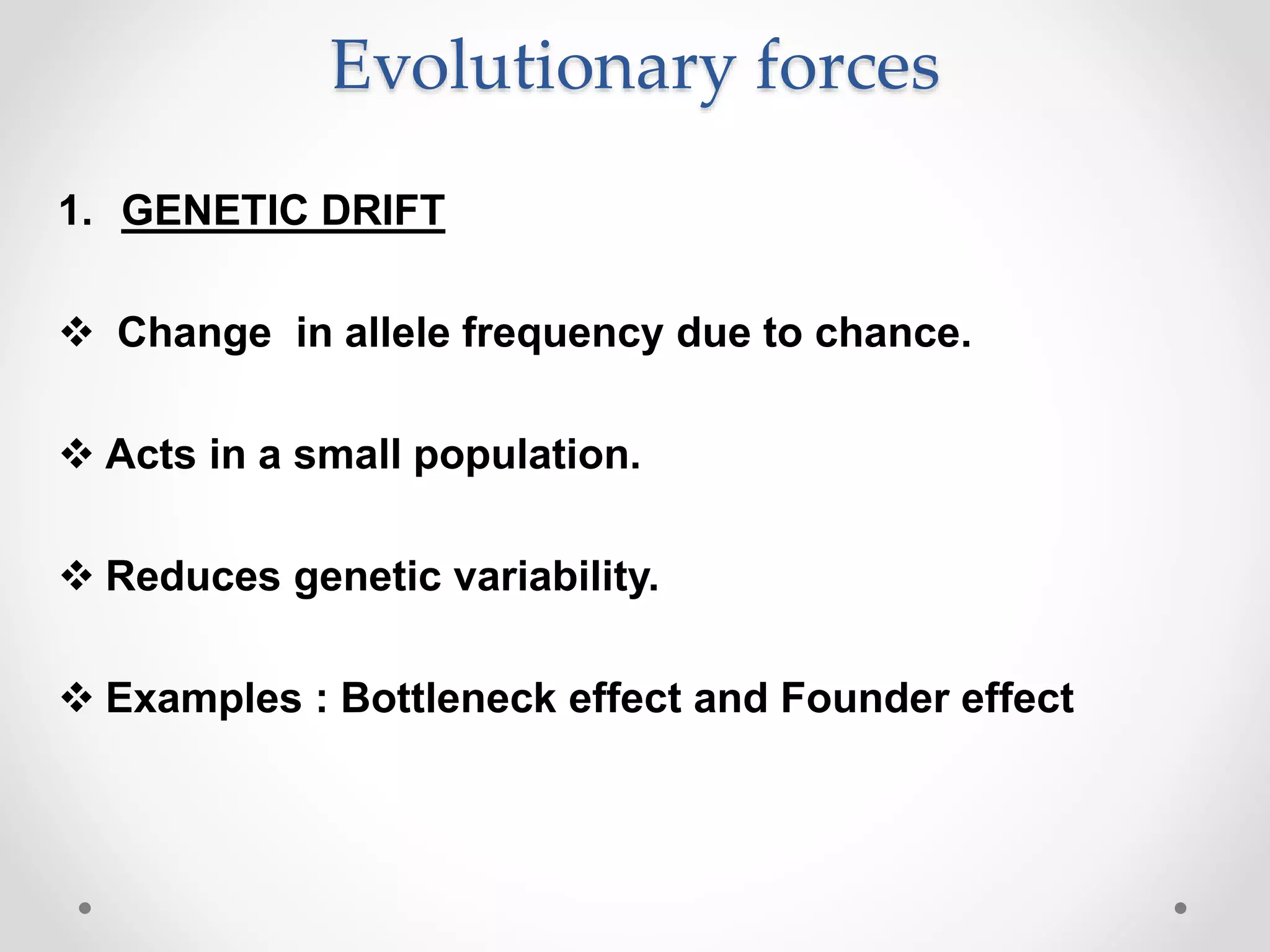 Evolutionary forces | PPTX