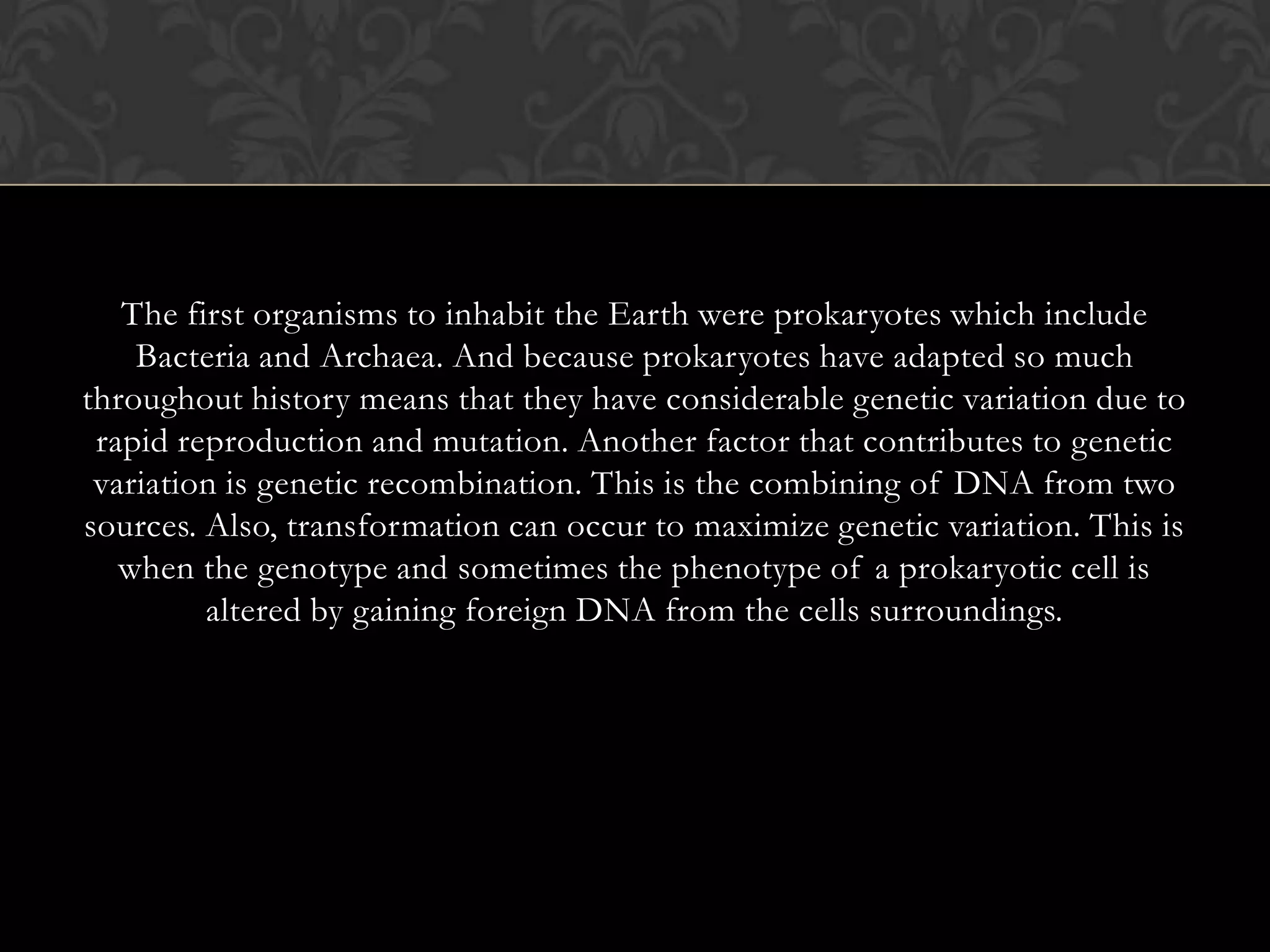 Evolutionary history of archaea and bacteria | PPTX