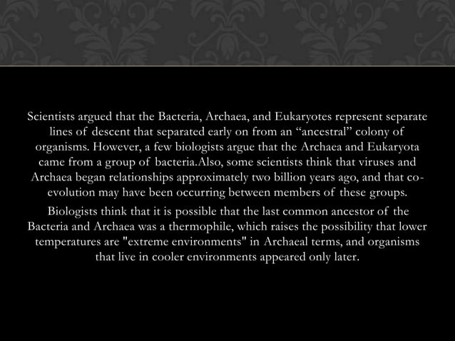Evolutionary history of archaea and bacteria | PPT