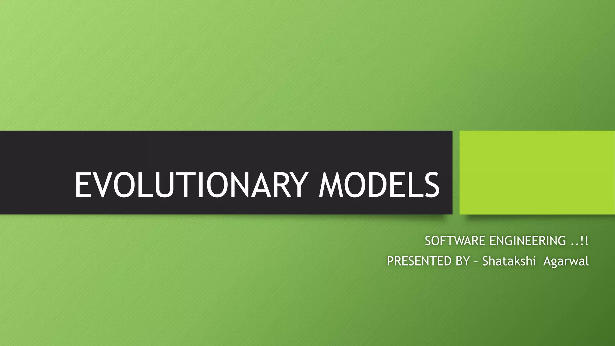 Evolutionary models | PPTX