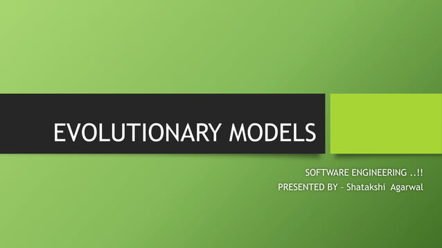 Evolutionary models | PPTX