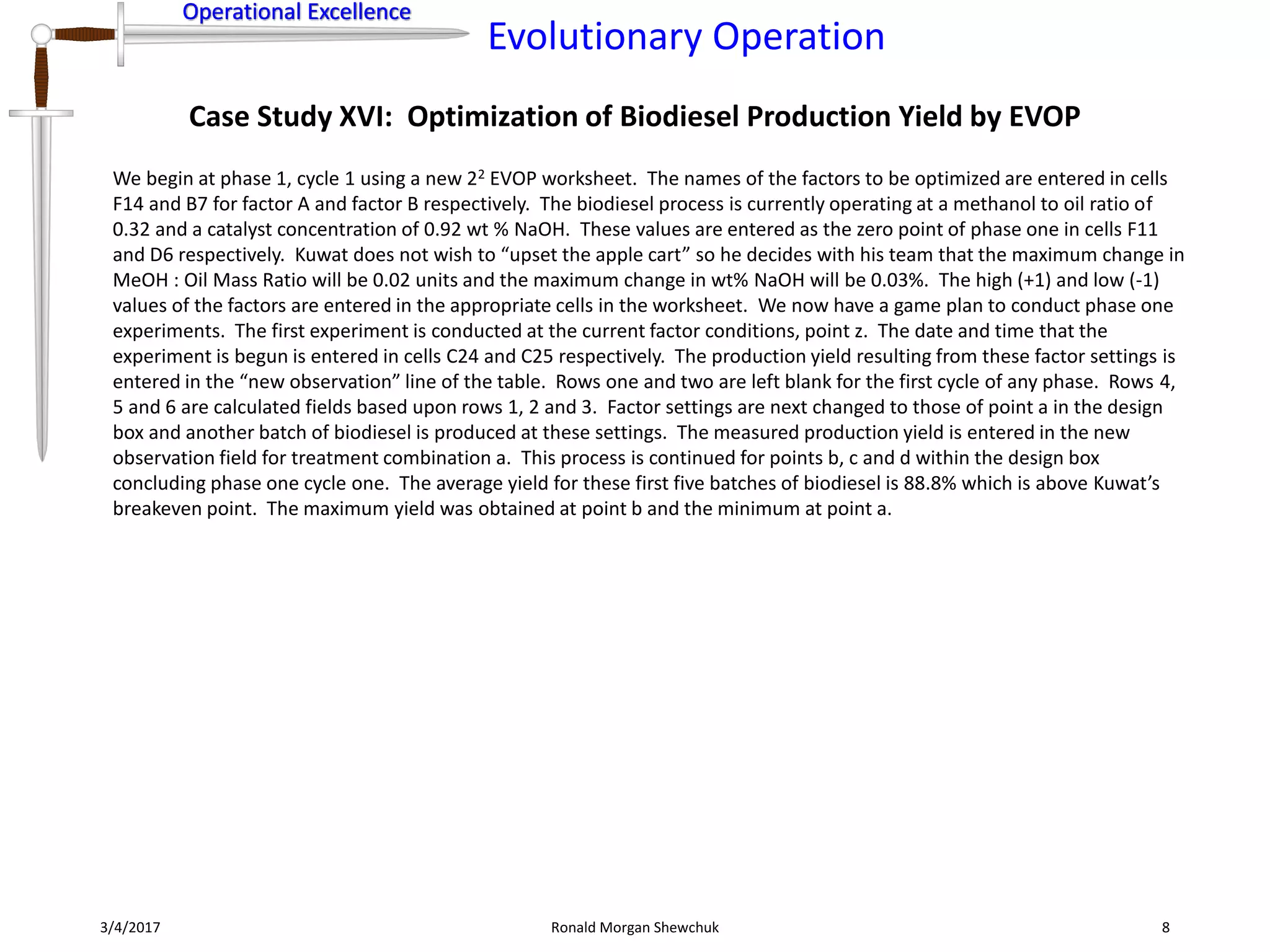 Evolutionary Operation | PPTX