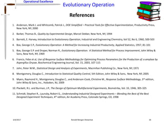 Evolutionary Operation | PPTX