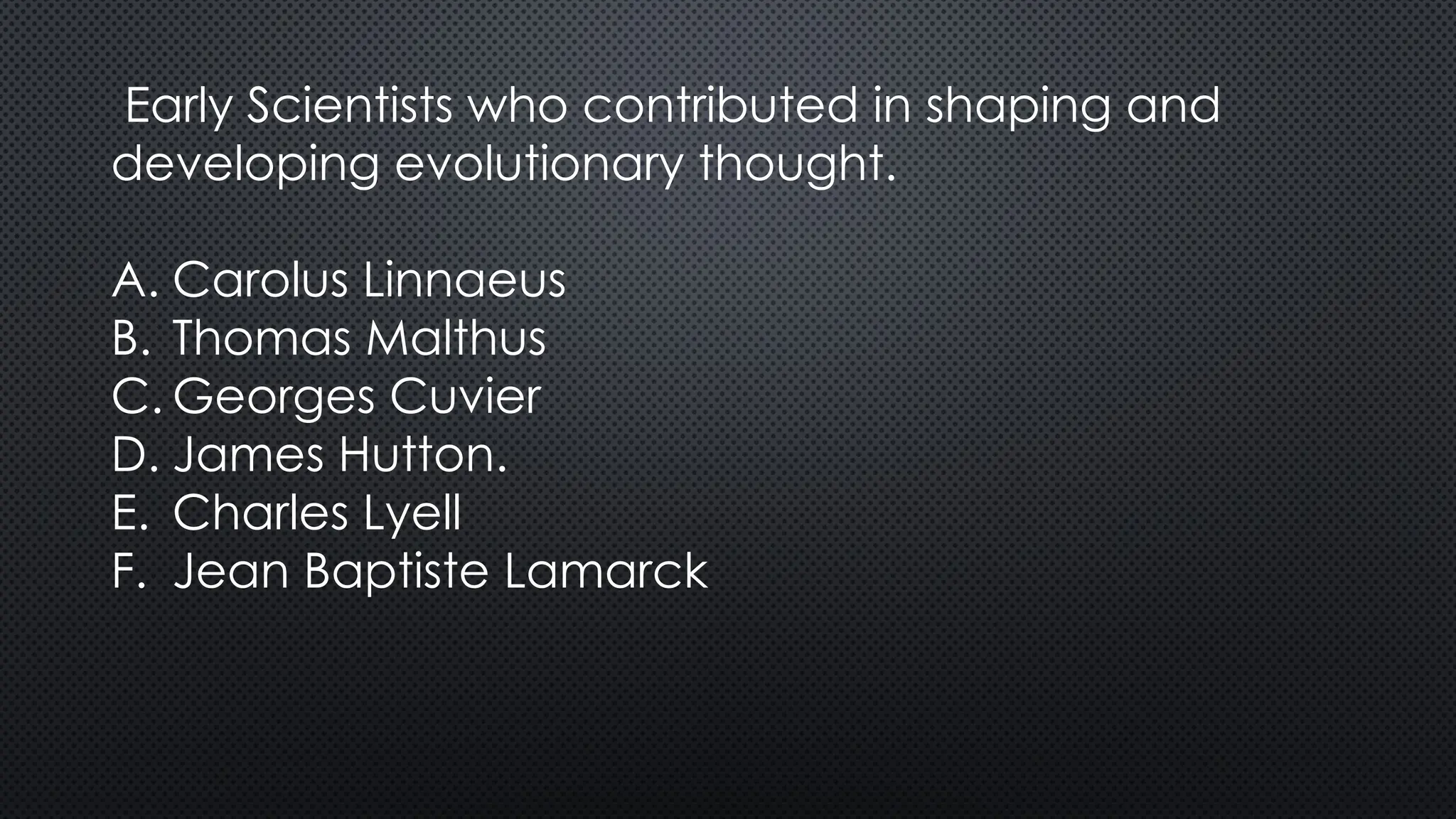 Evolutionary Thought.pptx lesson in science | PPTX