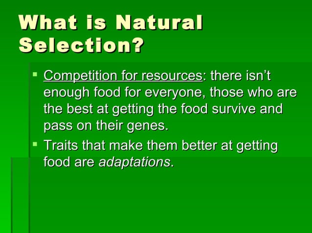 Evolution by natural selection | PPT