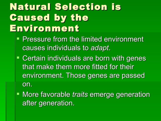 Evolution by natural selection | PPT