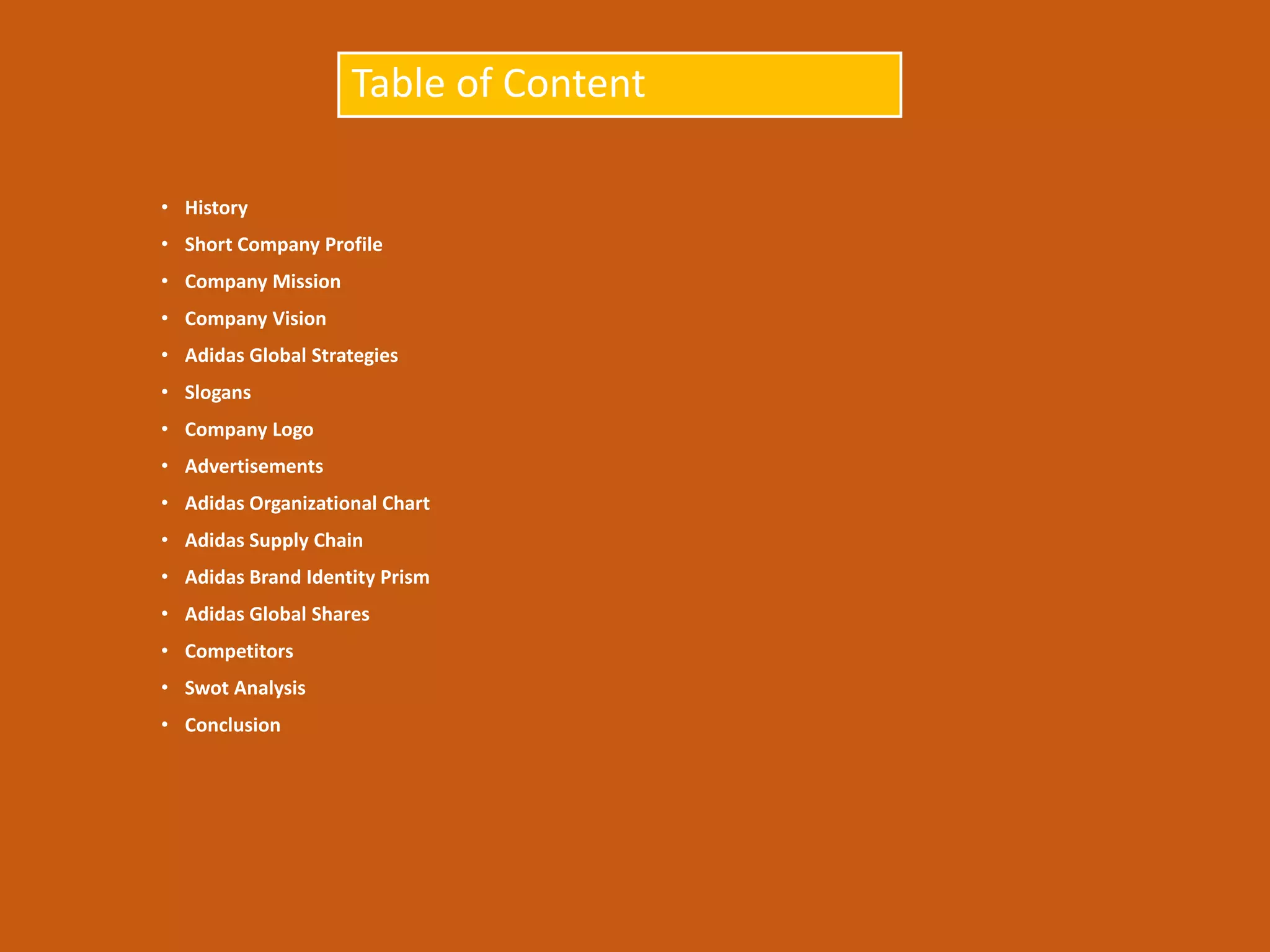 Adidas Organizational Analysis | PPTX