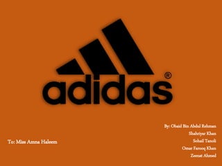 Adidas Organizational Analysis | PPTX