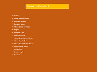 Adidas Organizational Analysis | PPTX