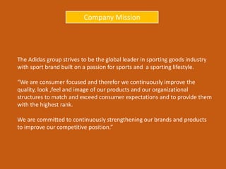 Adidas Organizational Analysis | PPTX | Large Business | Business