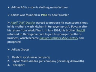Evolution of the brand "adidas" | PPT