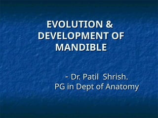 Evolution & development of Mandibles.ppt