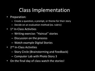 Evolution of Digital Storytelling at Mercy College | PPTX