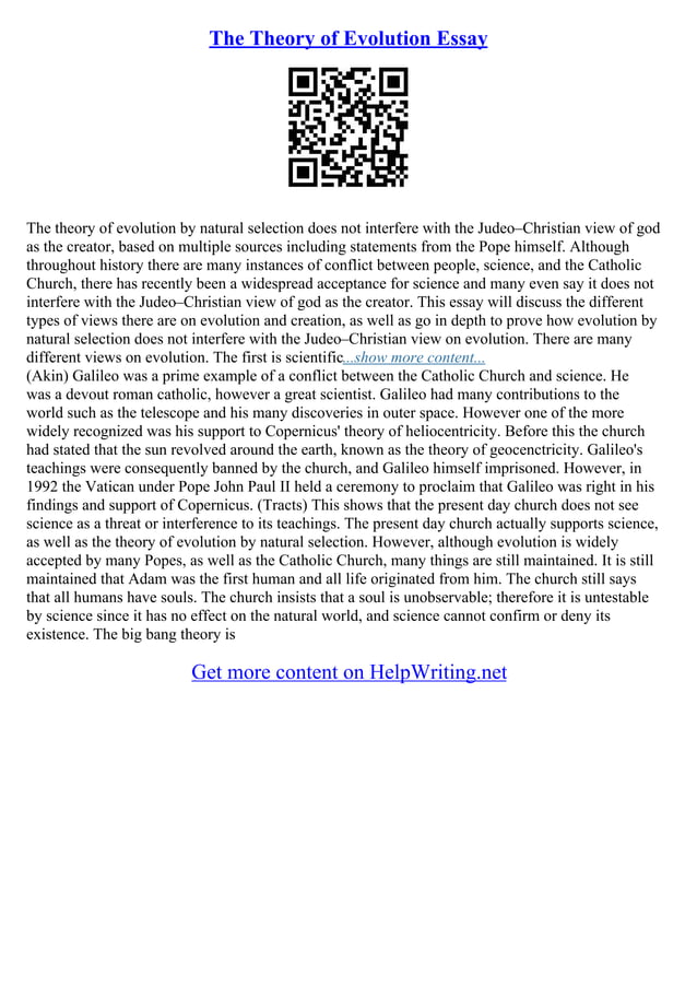 Evolution Essay | PDF