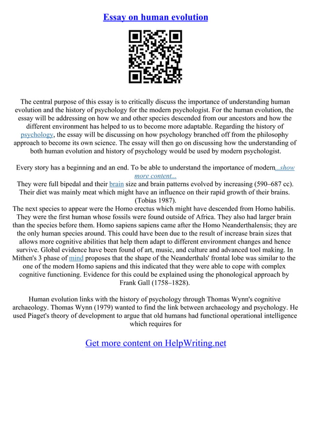 Evolution Essay | PDF