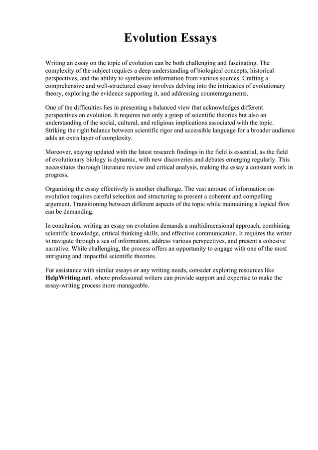 Evolution Essays.pdf