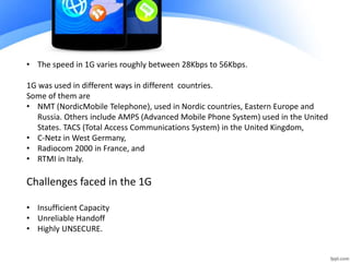 Evolution From 1G to 5G.pptx | Smartphones | Consumer Electronics