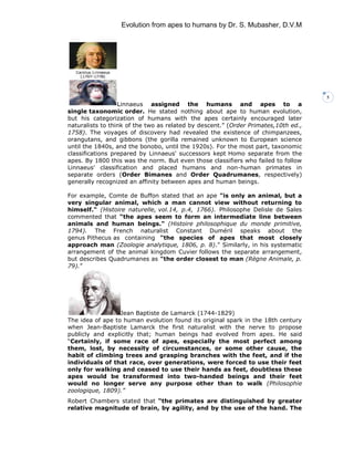 Evolution from apes to humans, s. mubasher | DOCX