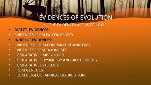 EVOLUTION AND MECHANISM OF EVOLUTION | PPTX | Reproductive Health ...
