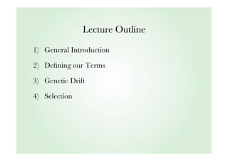 Evolution lectures WK6 | PDF