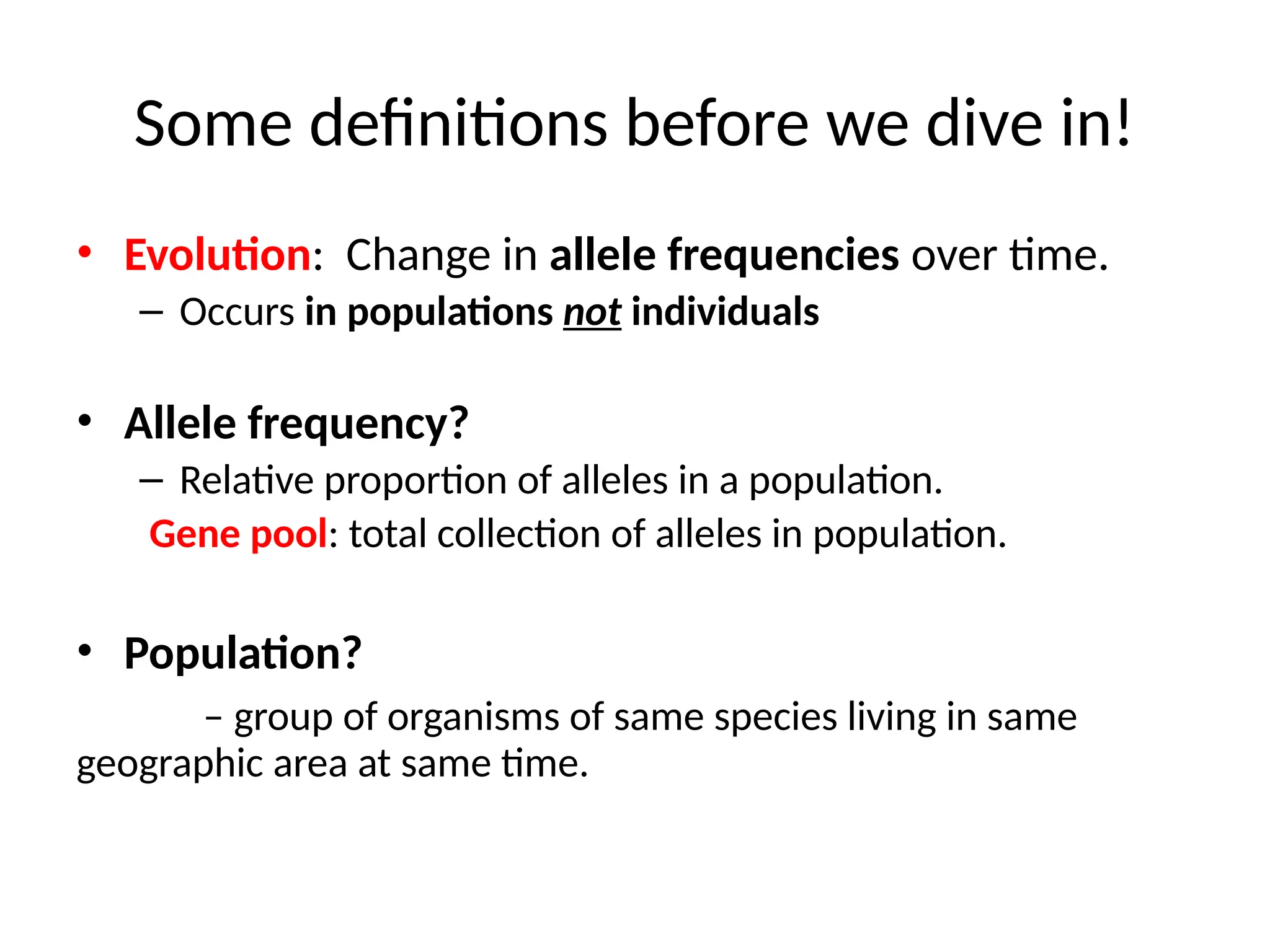 Mechanisms of Evolution including Hardy Weinberg Equilibrium | PPTX