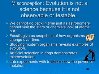 Misconceptions About Evolution