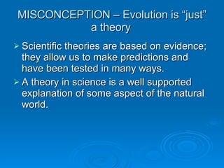 Misconceptions About Evolution